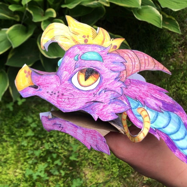 Paper Dragon Puppet Tiktok - Etsy