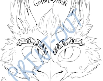 Make Your Own DIY Dragon Mask Kit Digital Download Customizable Pattern ...