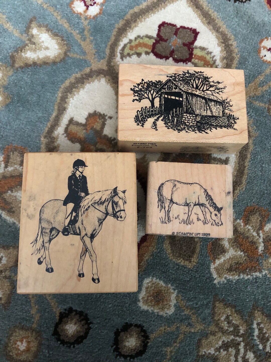 Set of Horse Stable Equestrian Rubber Ink Stamps - Etsy