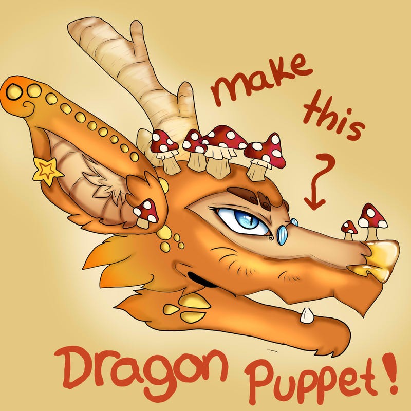 Paper Dragon Puppet Base - Etsy