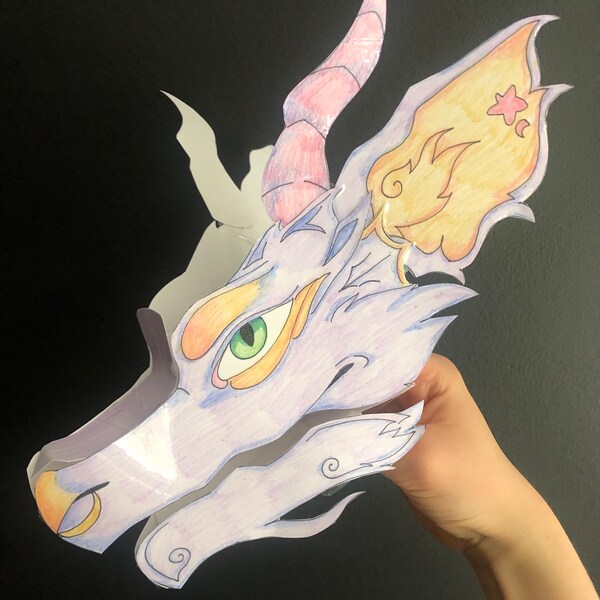 Paper Dragon Puppet Tiktok Etsy