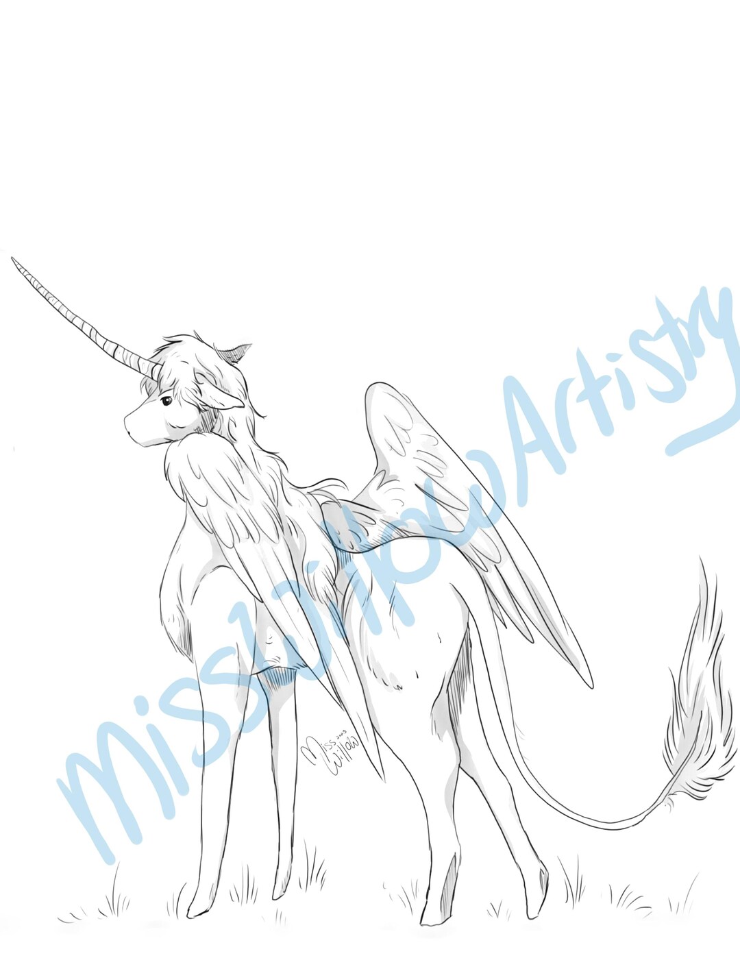 Printable Fantasy Unicorn Dragon Coloring Page Activity Digital Print ...