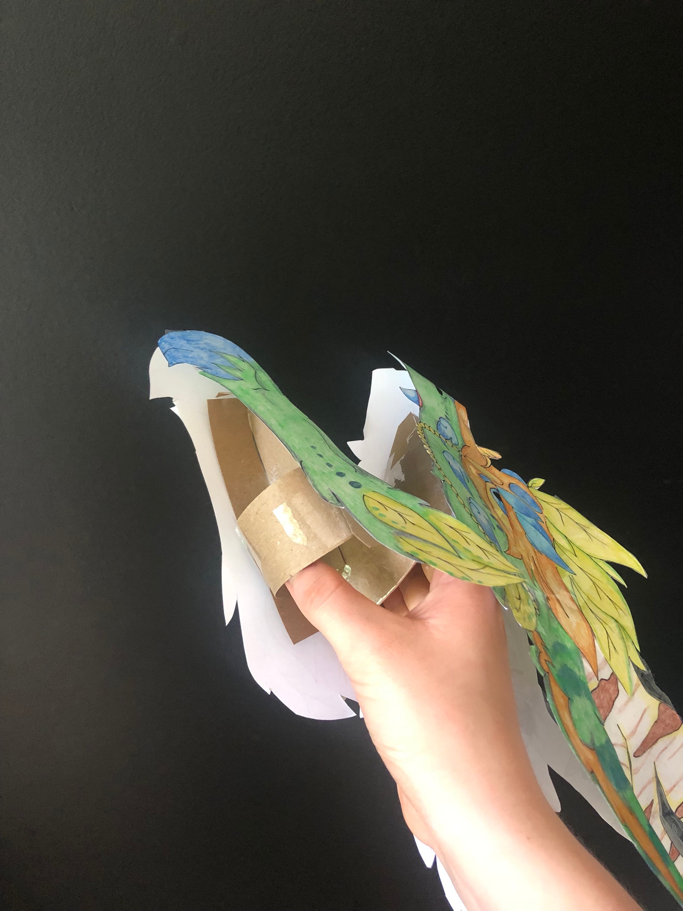 Premade Paper Dragon Puppet Base Drawing Woodland Birch Tree - Etsy