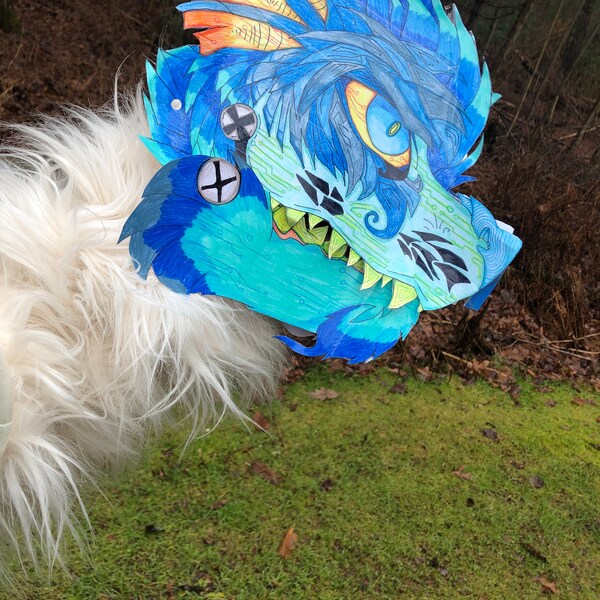 Paper Dragon Puppet - Etsy