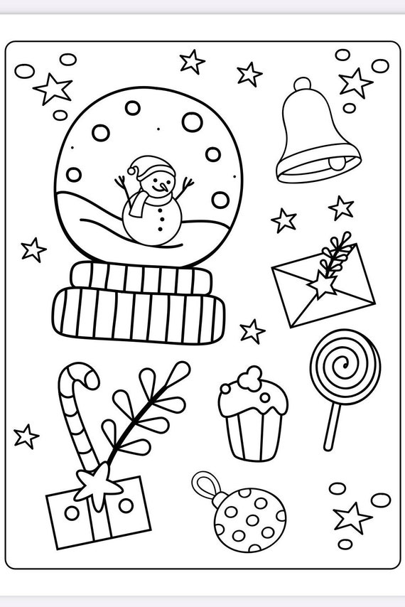 Christmas Colouring in Book Downloadable Printable 100 - Etsy