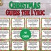 Christmas Carol Finish the Lyric Game, Printable Christmas Game, Finish ...