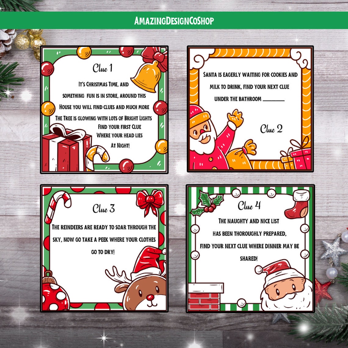 Christmas Scavenger Hunt for Kids | Christmas Printable Games for Kids ...