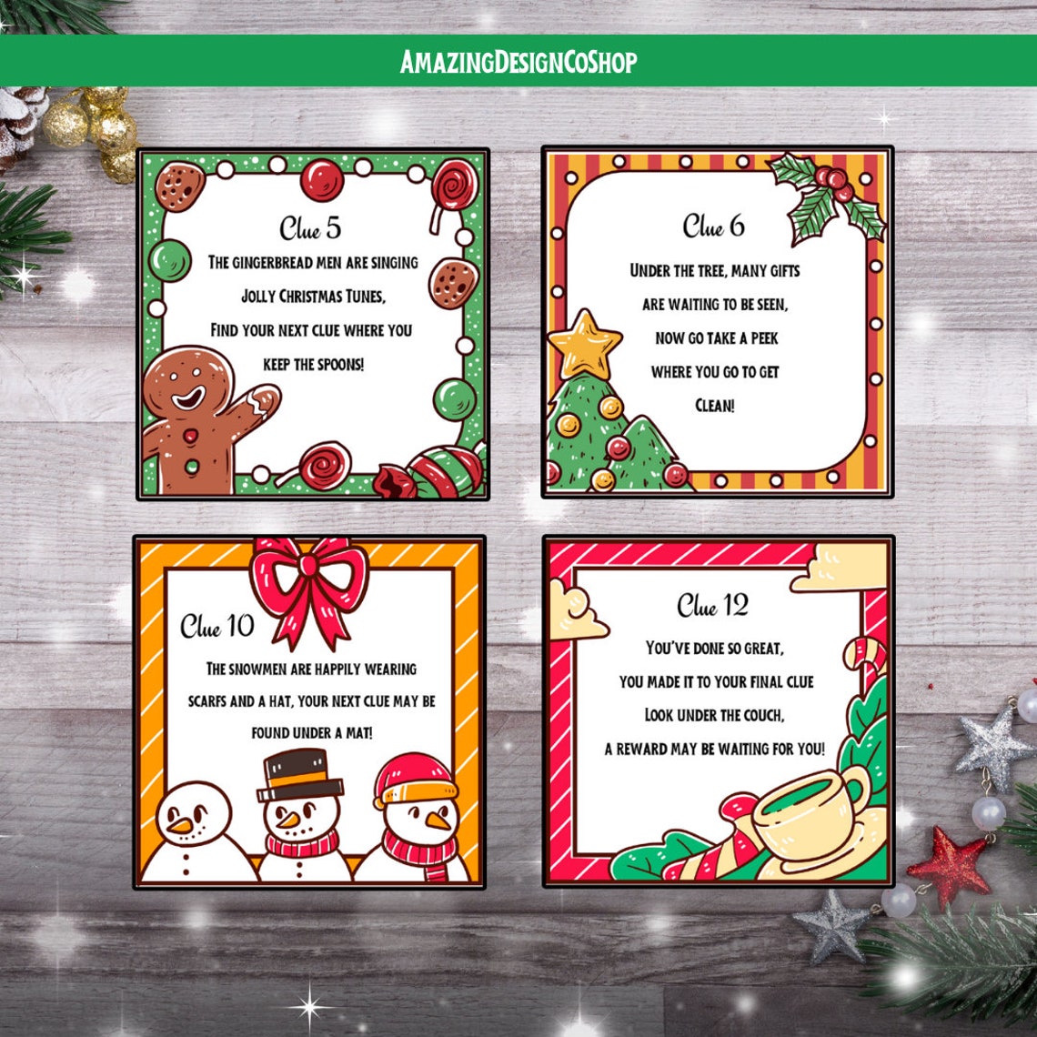 Christmas Scavenger Hunt for Kids | Christmas Printable Games for Kids ...