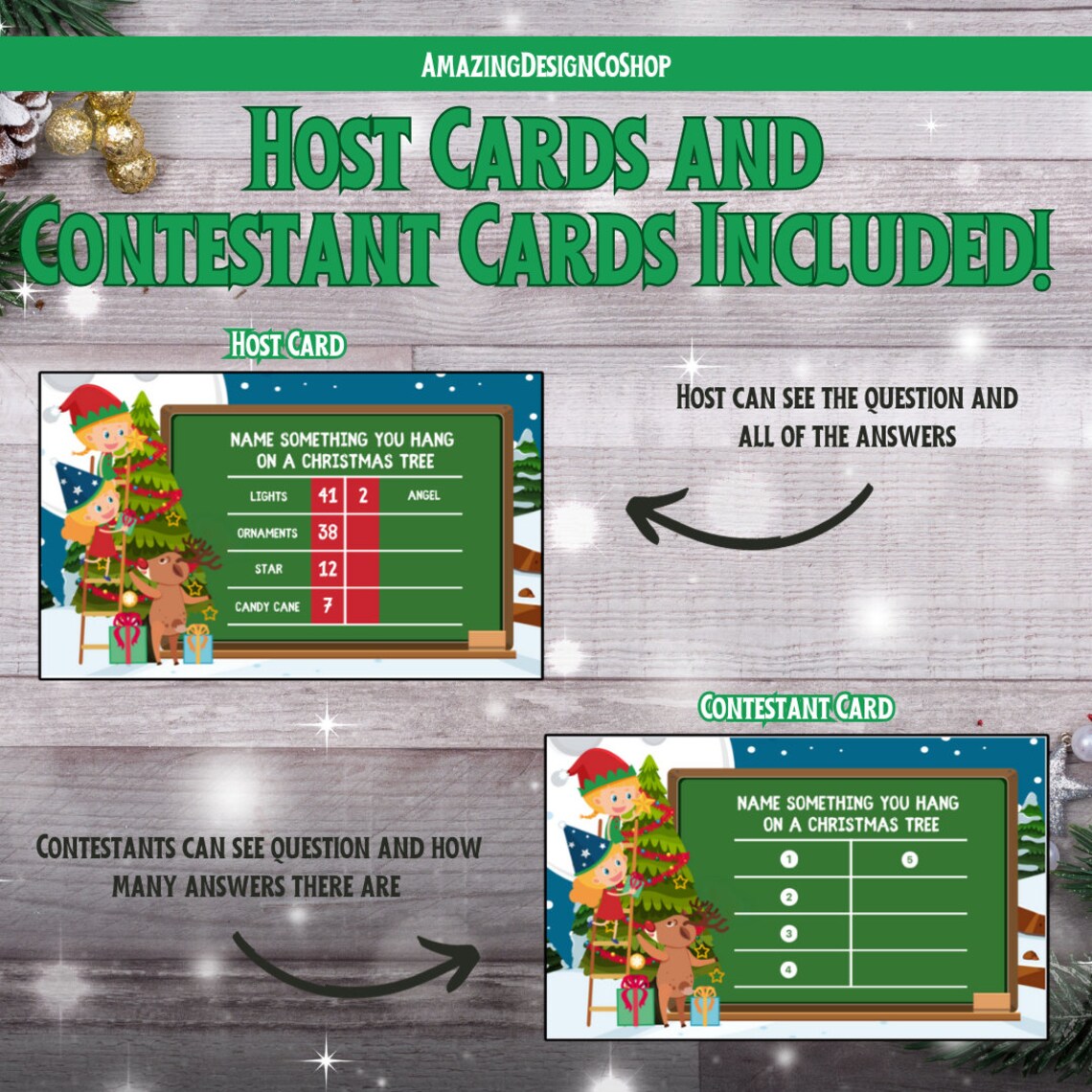 Christmas Friendly Feud Game, Printable Christmas Game, Christmas Game ...