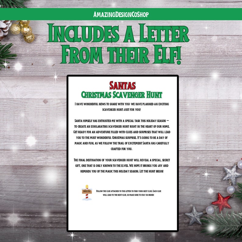 Christmas Scavenger Hunt for Kids | Christmas Printable Games for Kids ...