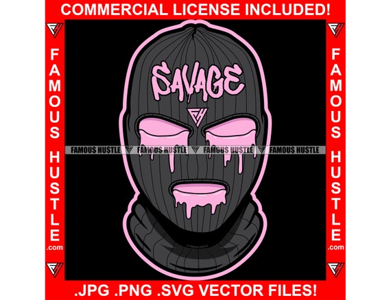 Gangster Ski Mask Purple Drink Lean Dripping Eyes Savage Drip - Etsy