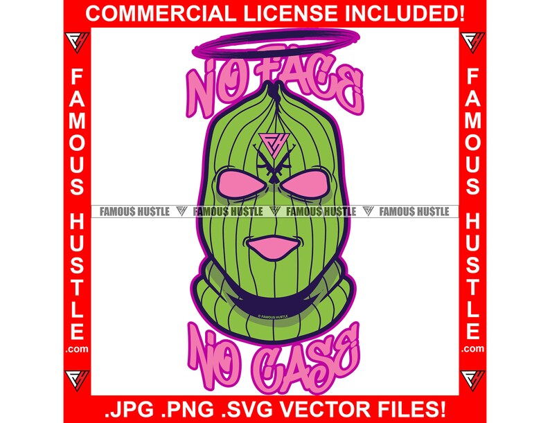 No Face No Case Gangster Ski Mask Halo Gang Member Savage - Etsy