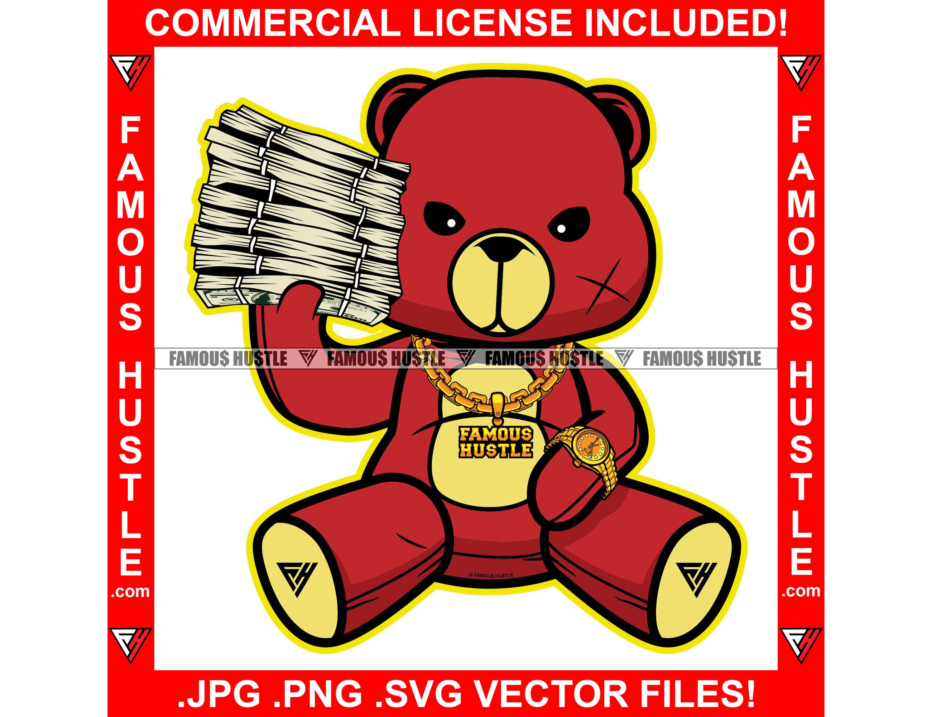 Craft Supplies & Tools Embellishments Famous Hustle Bad Boy Teddy King ...