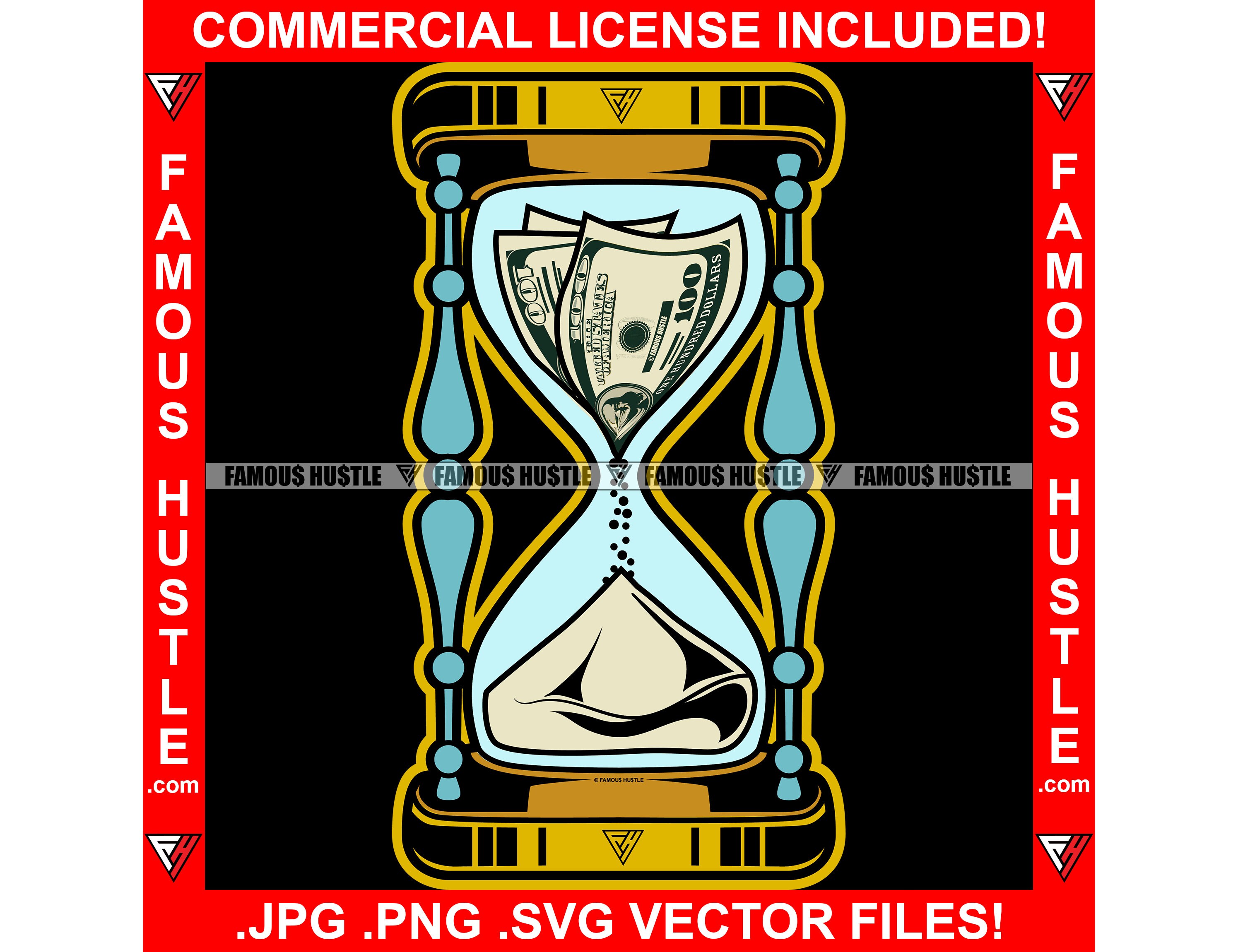 Time Is Money Hourglass Tattoo