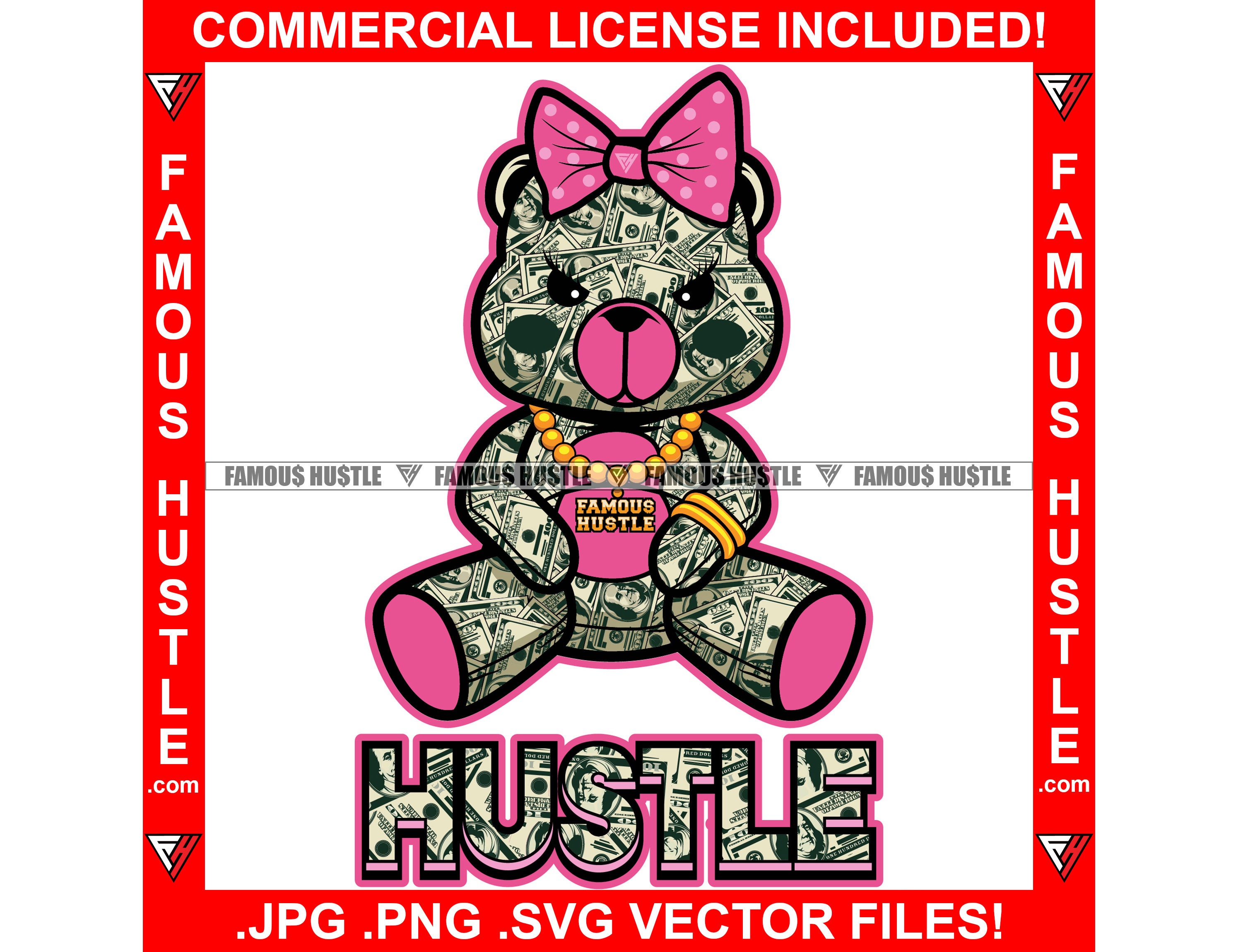 Pink Female Money Teddy Bear Made From 100 Bills Cash Woman - Etsy