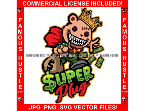 Super Hero Plug Hustle Gangster Teddy Bear King Money Bag - Etsy