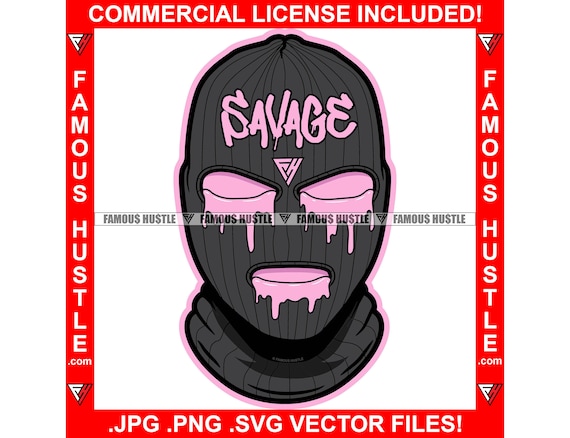 Gangster Ski Mask Purple Lean Dripping Eyes Savage Drip Hustle - Etsy