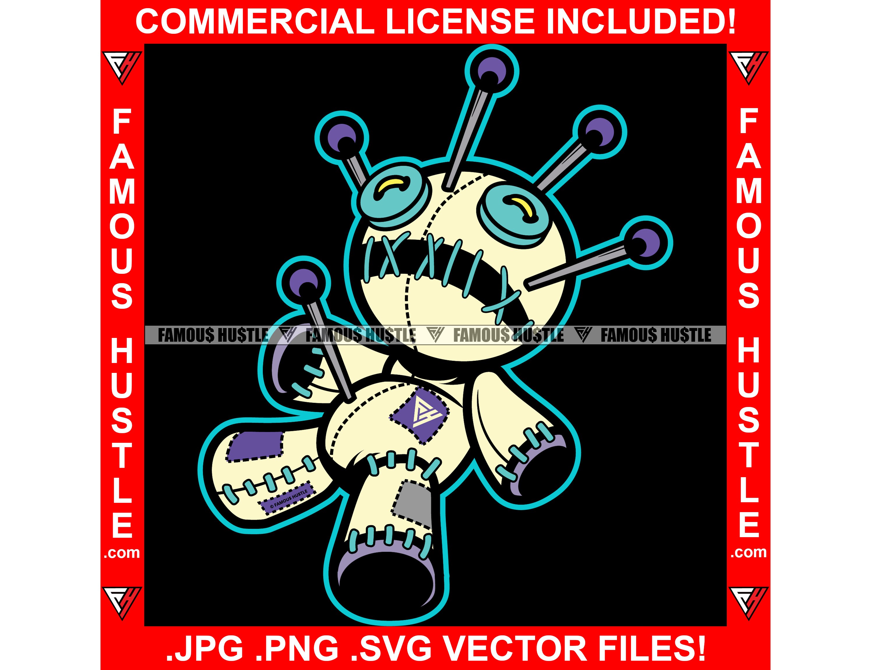 Famous Hustle Voodoo Doll Mouth Stitched Closed Head Stitches Scary Voo ...