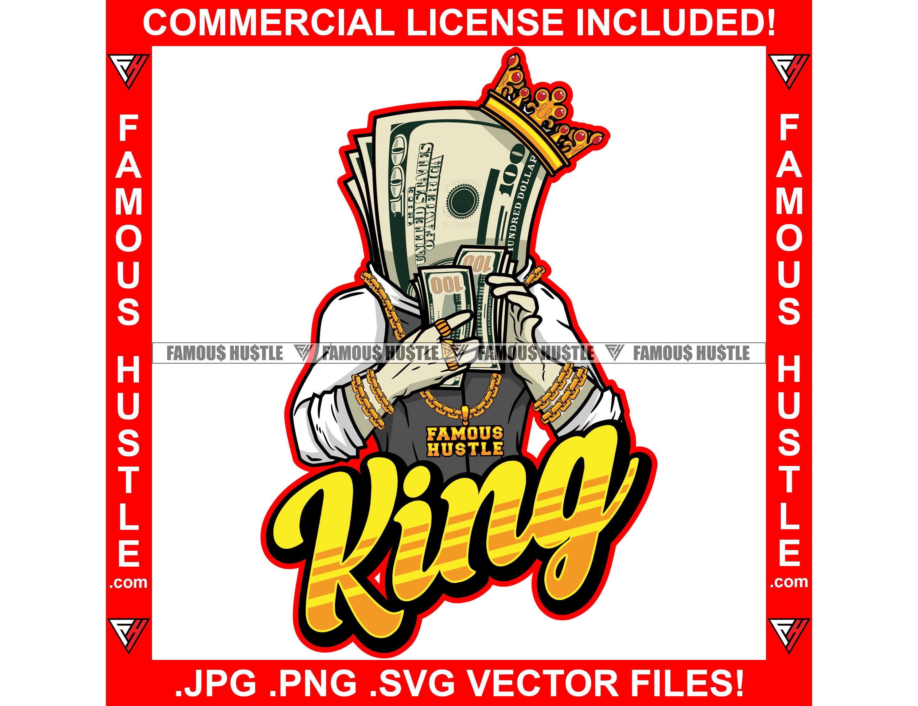 Money King Crown Counting Cash Stack Jewelry Hustle Business | Etsy