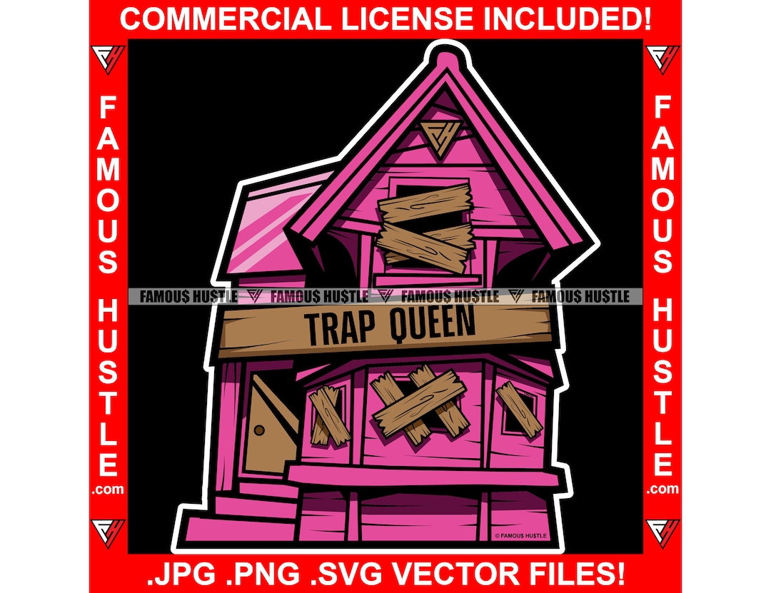 Trap Queen Pink Abandoned Drug House Boarded Ghetto Home Hood Rich ...