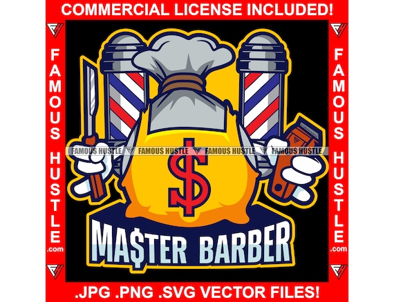 Master Barber Money Bag Clippers Straight Razor Dollar Sign - Etsy