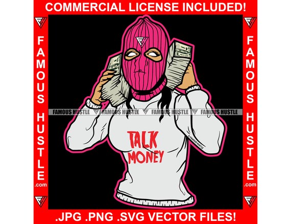 Talk Money Sexy Female Pink Ski Mask Woman No Eye Cell Phone - Etsy