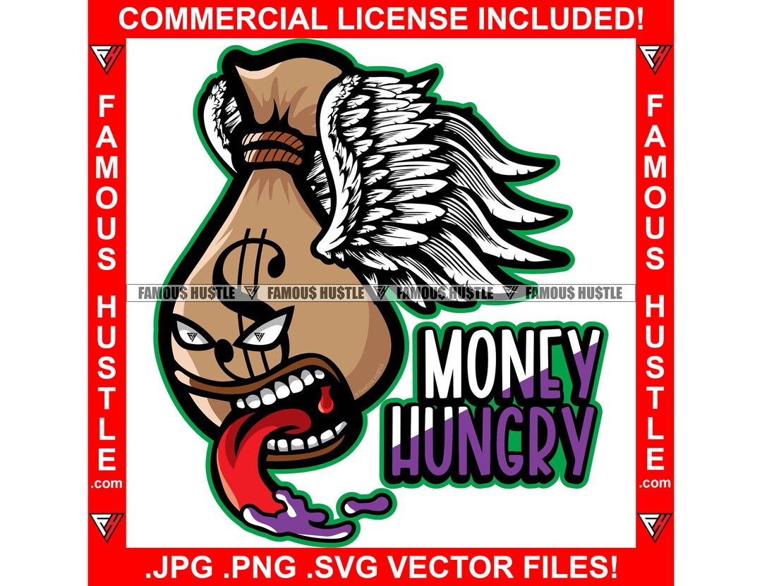 Money Hungry Cash Money Bag Gangster Purple Drink Lean Dripping off ...