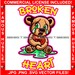 Broken Heart Female Crying Tear Puddle Sad Teddy Bear Tears Red Heart ...