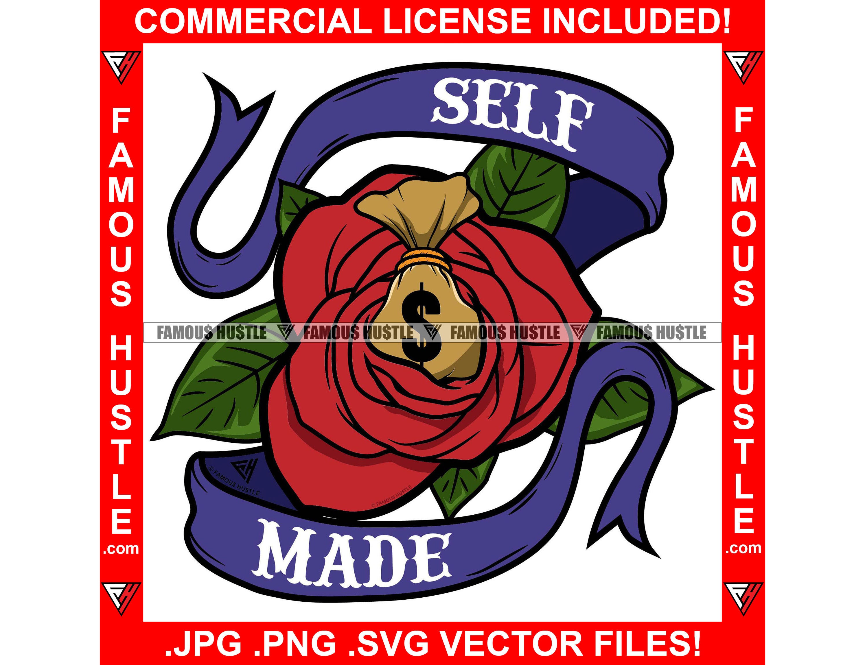 Rose Design Made Of Money