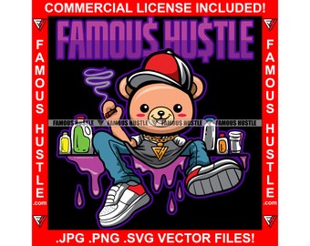 Drip Teddy Bear Svg - Etsy