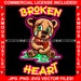 Broken Heart Female Crying Tear Puddle Sad Teddy Bear Tears Red Heart ...