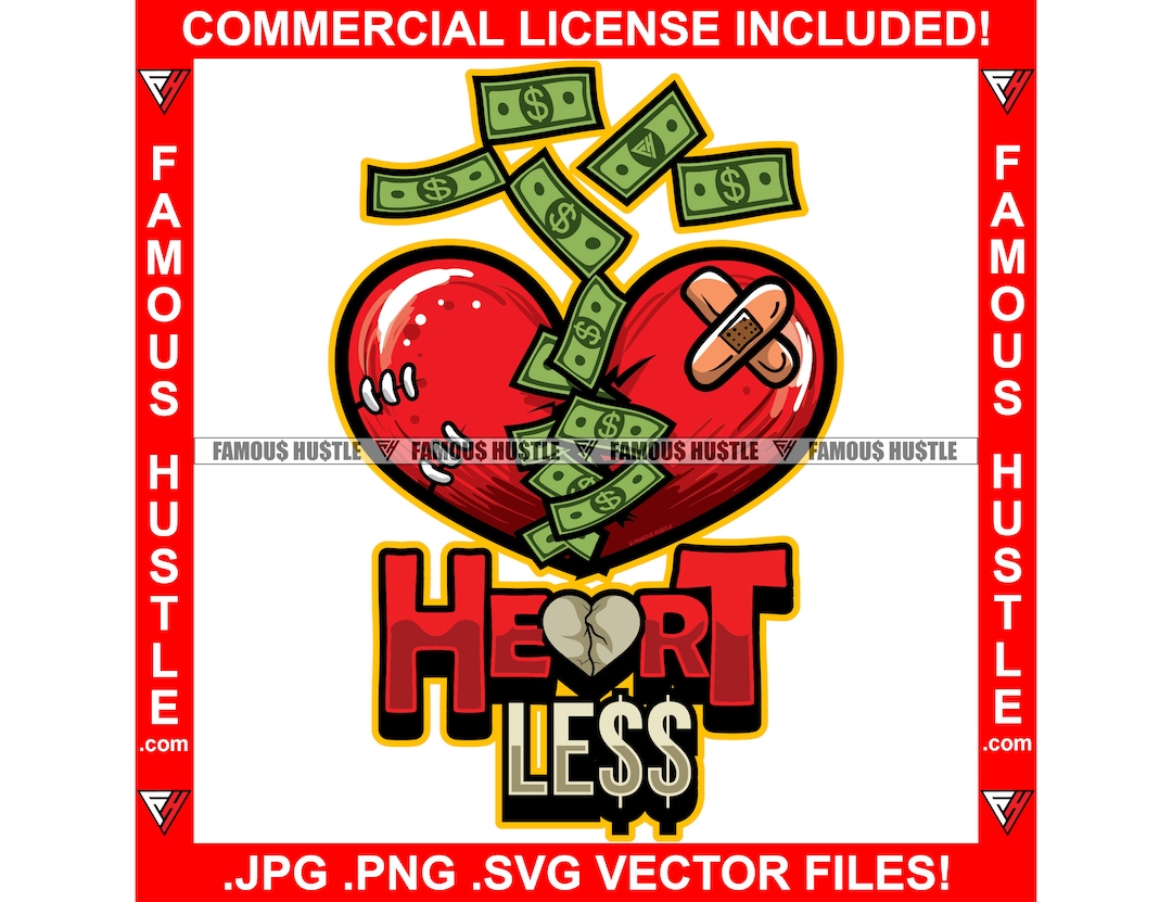 Heartless Broken Heart Money Raining Cracked Cut Heartbroken Falling ...