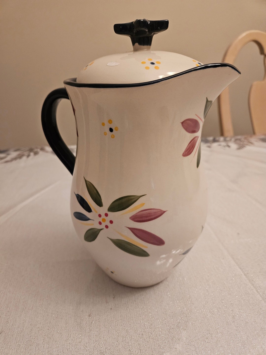 Temptations By Tara Old World Pitcher With Lid Etsy 4460