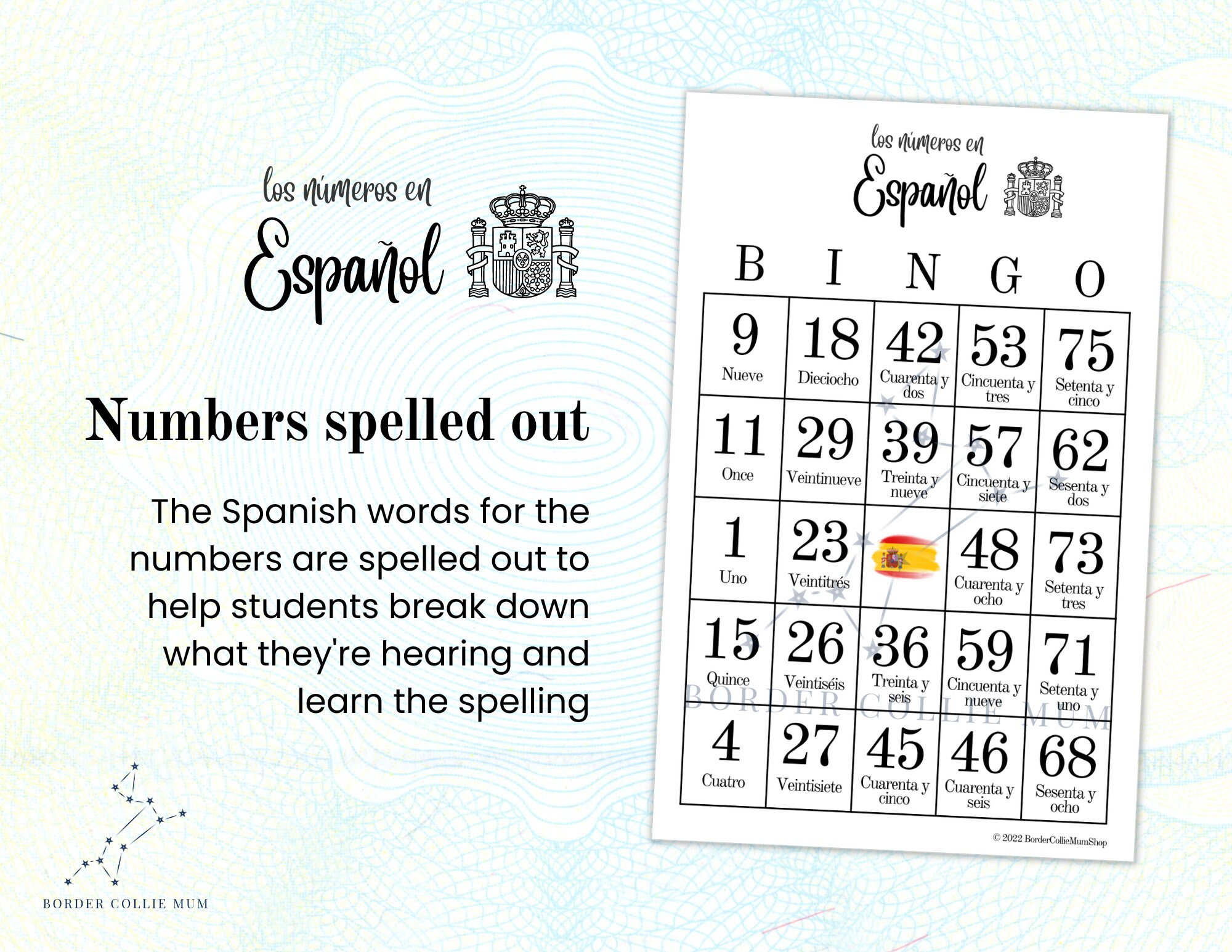 Los Números En Español Bingo - Printable Spanish Numbers Bingo Game for ...