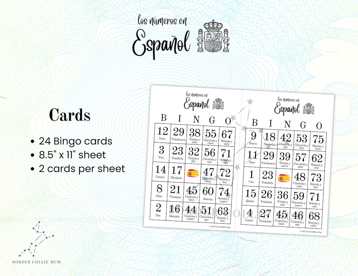 Los Números En Español Bingo - Printable Spanish Numbers Bingo Game for ...