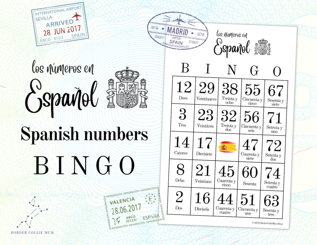 Los Números En Español Bingo - Printable Spanish Numbers Bingo Game for ...