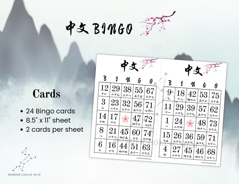 Chinese Numbers Bingo - Printable Bingo Game for Teachers, Parents - 24 ...