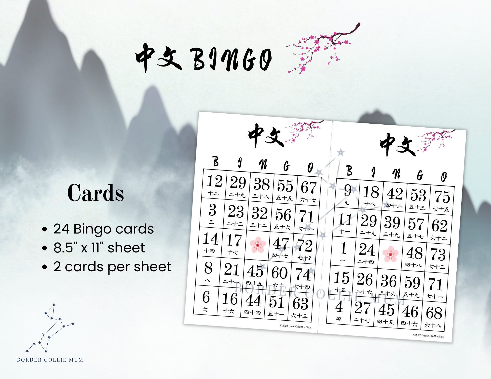 Chinese Numbers Bingo - Printable Bingo Game for Teachers, Parents - 24 ...