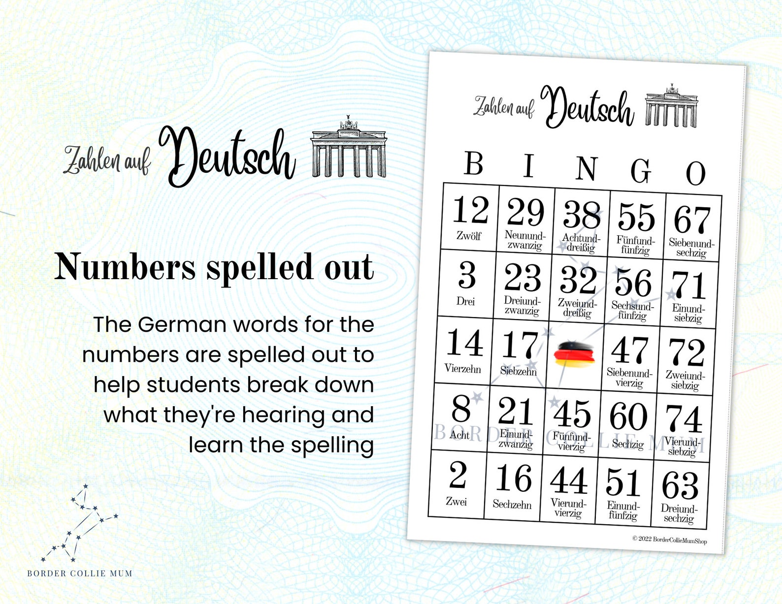 Zahlen Auf Deutsch Bingo - Printable German Numbers Bingo Game for ...