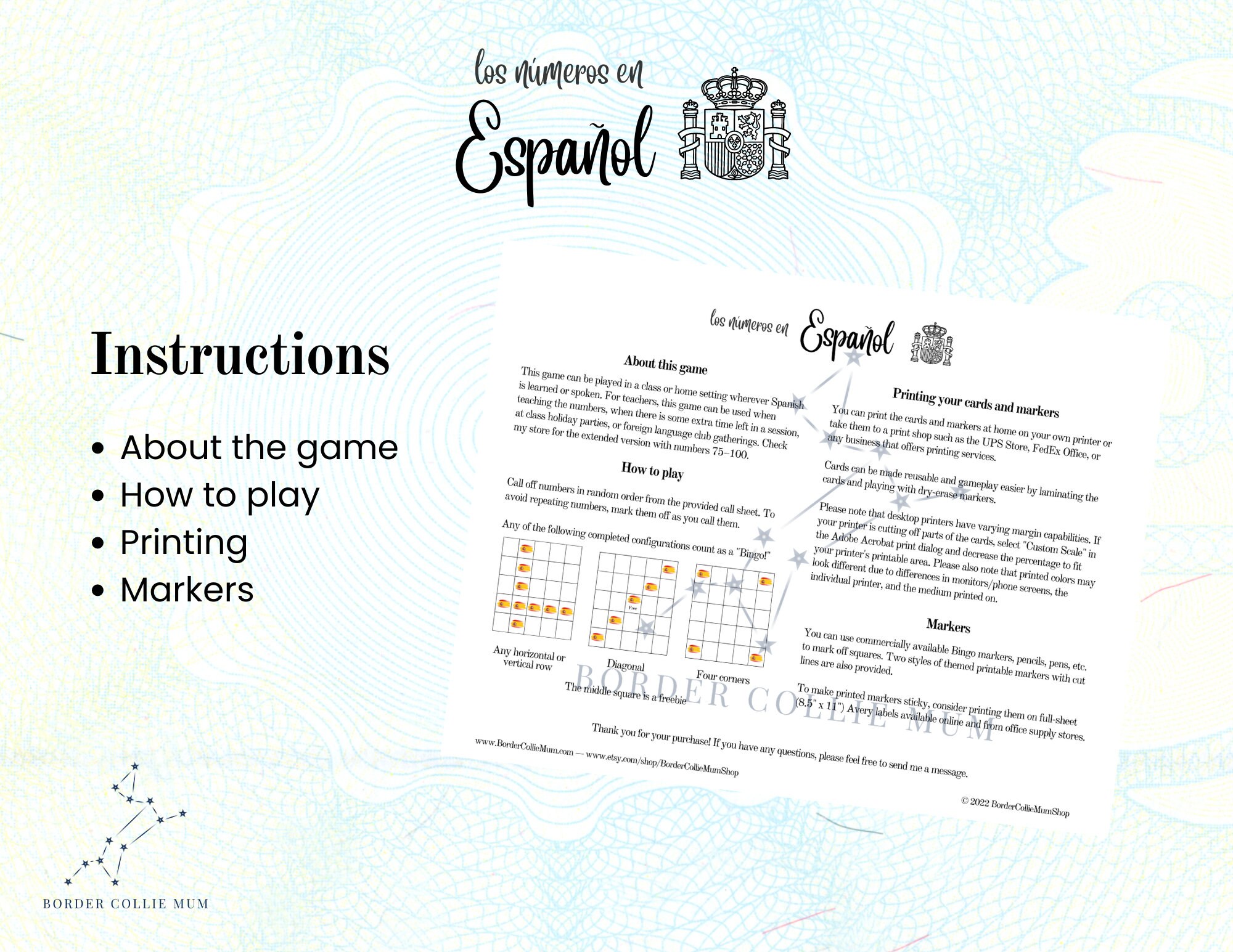 Los Números En Español Bingo - Printable Spanish Numbers Bingo Game for ...