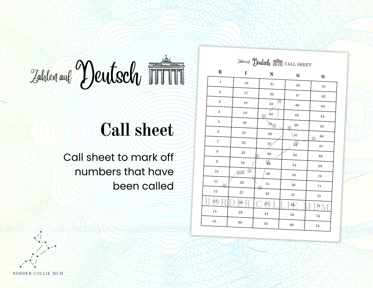 Zahlen Auf Deutsch Bingo - Printable German Numbers Bingo Game for ...