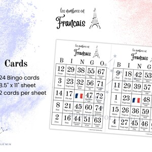 Les Nombres En Français Bingo - Printable French Numbers Bingo Game for ...