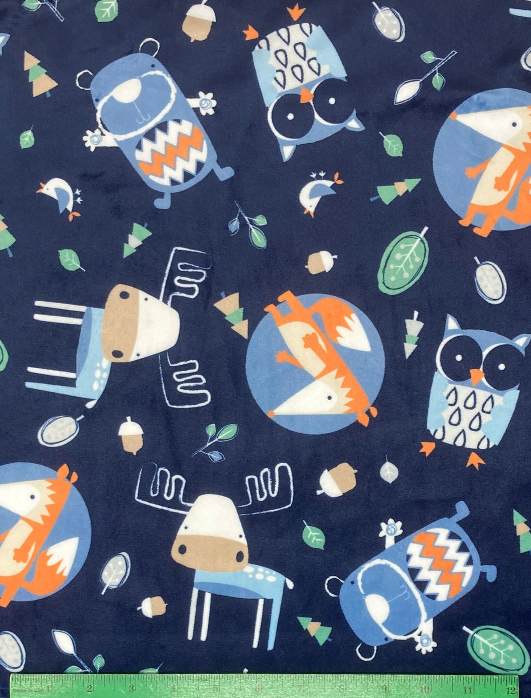 Woodland Animals Minky Fabric, Exclusive Shannon Studio Digital Minky ...
