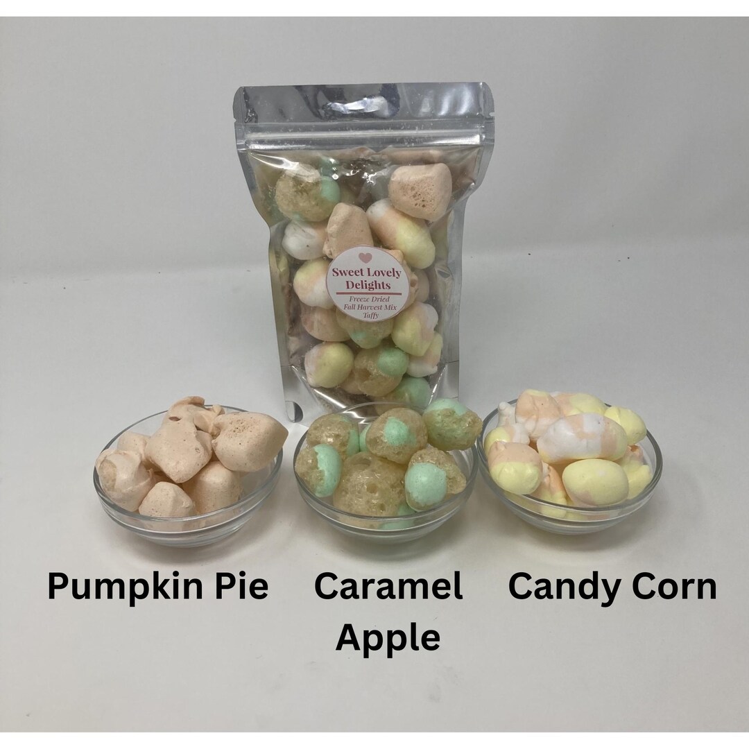 Freeze Dried Fall Harvest Mix Taffy, Caramel Apple Freeze Dried Candy ...
