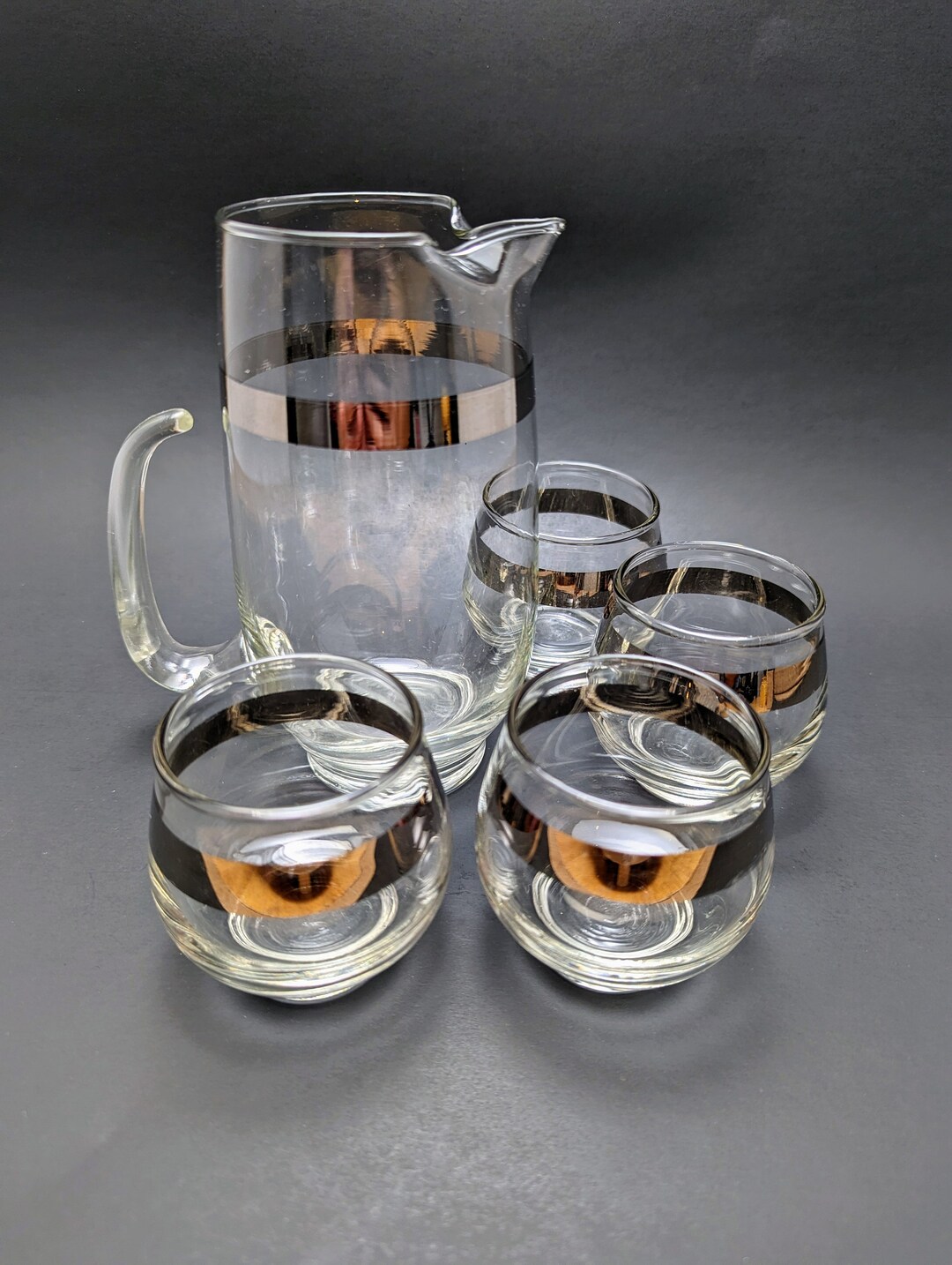 Vintage Libbey Bar Martini/cocktail Pitcher and Glasses - Etsy