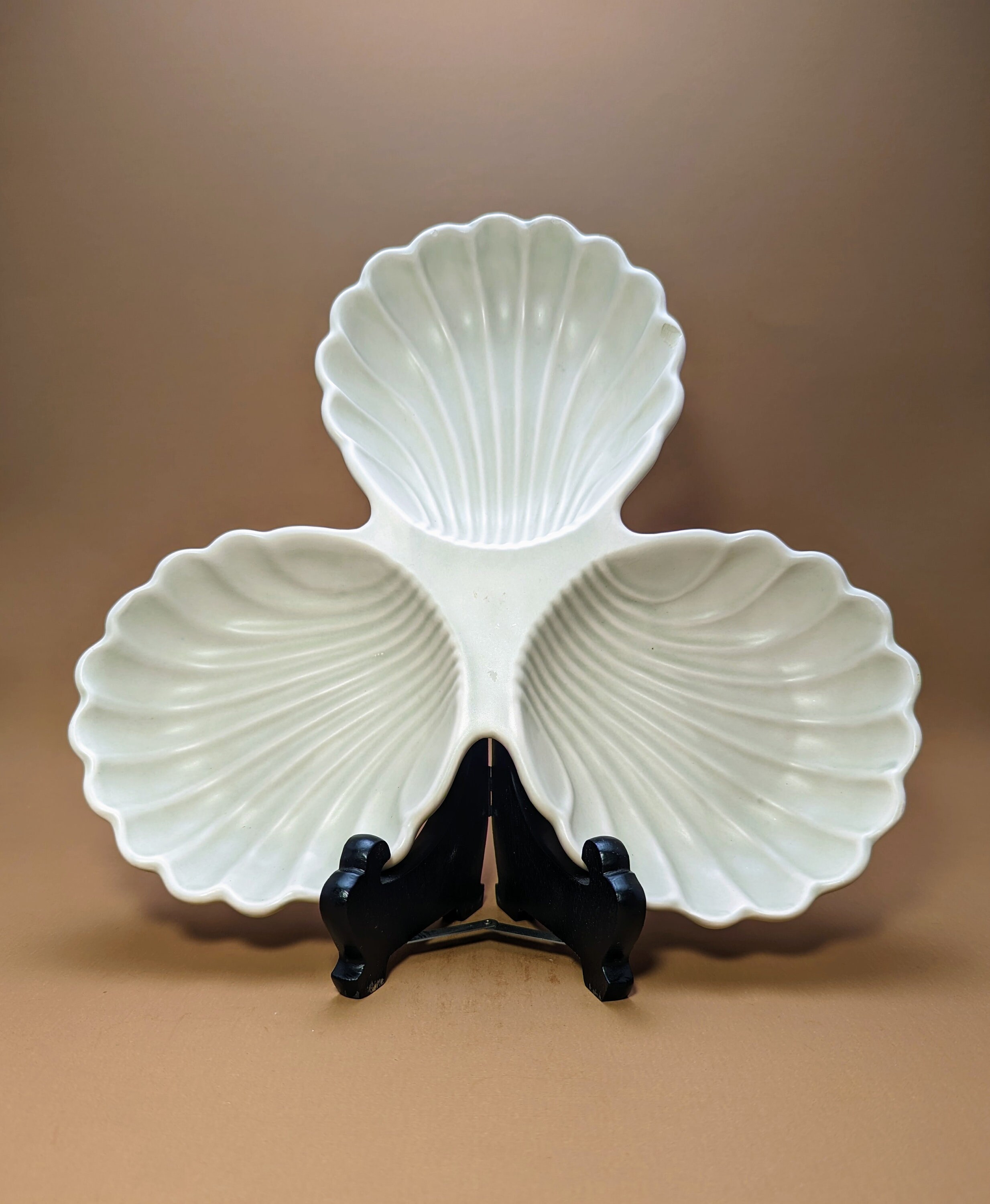 Fitz & Floyd Triple Clam Shell Dish - Etsy