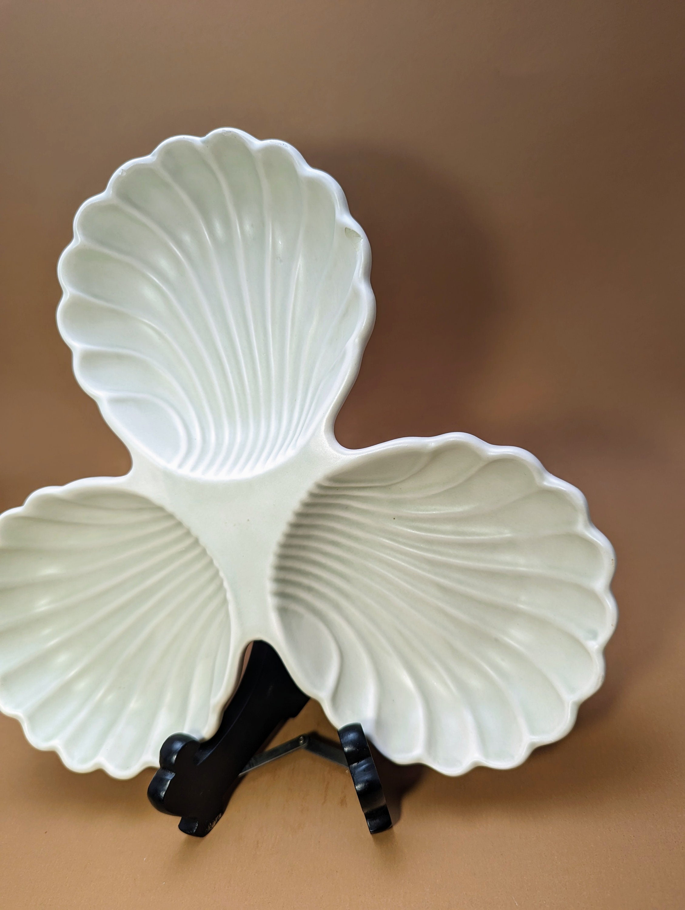Fitz & Floyd Triple Clam Shell Dish - Etsy