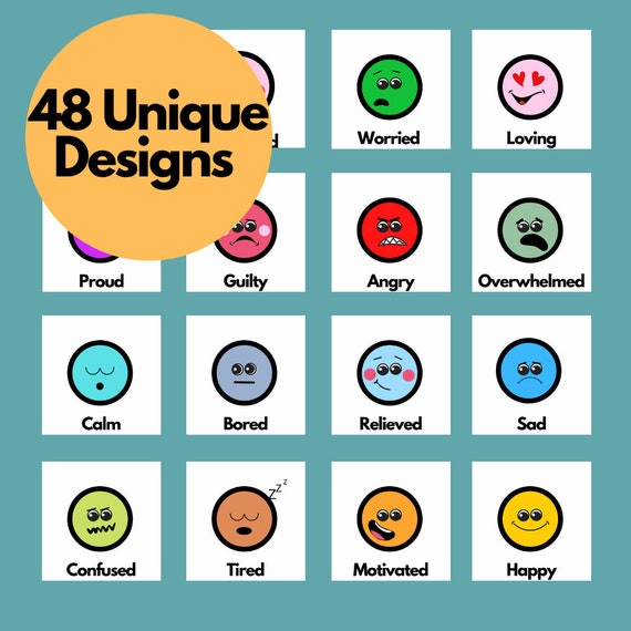 Printable Emotion Mood Flashcards DIGITAL DOWNLOAD - Etsy Ireland