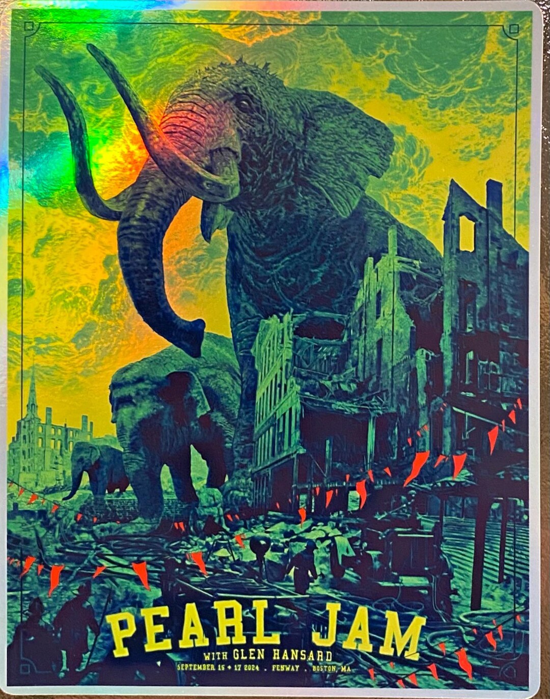 Pearl Jam Boston Sticker/poster - Etsy