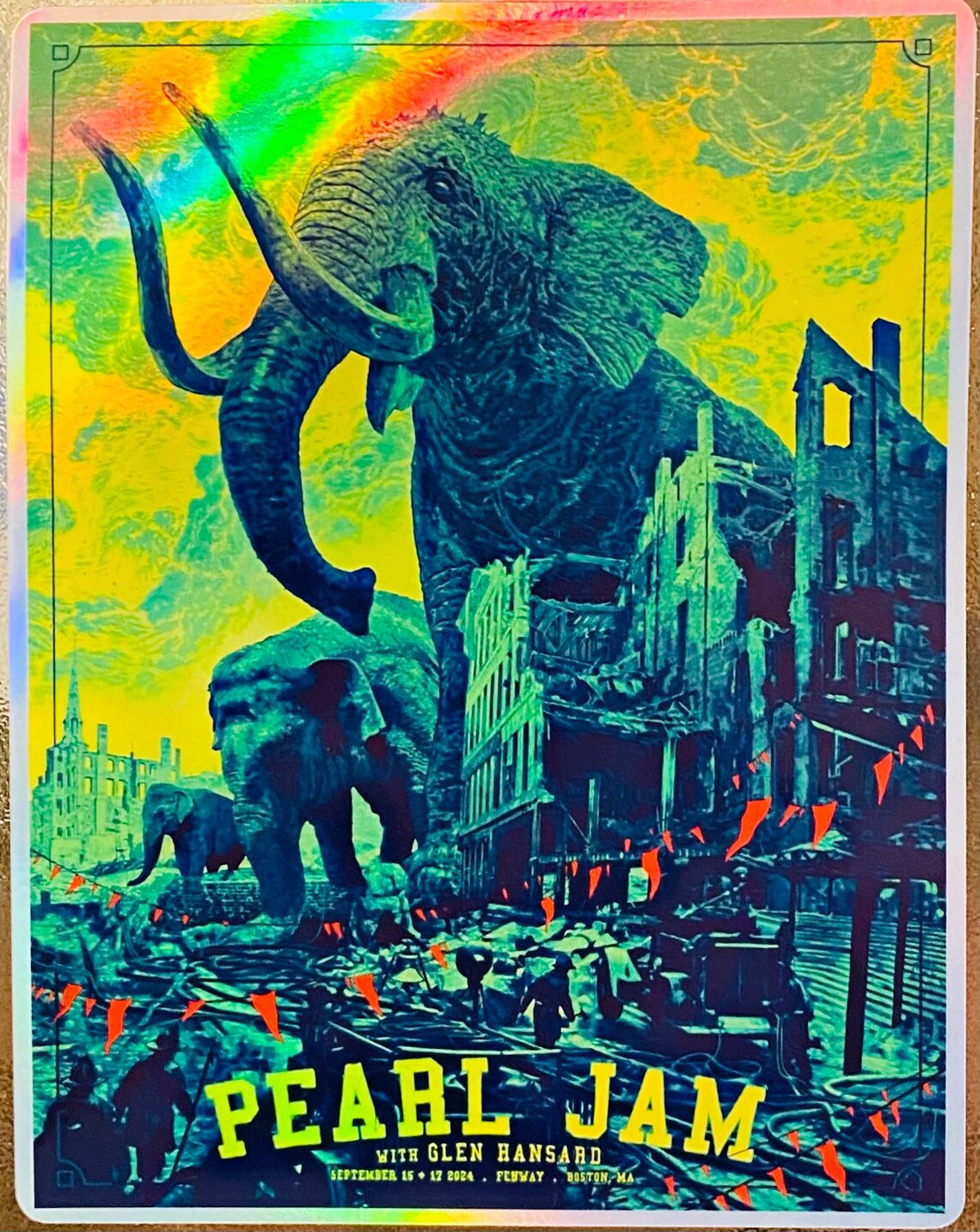 Pearl Jam Boston Sticker/poster - Etsy